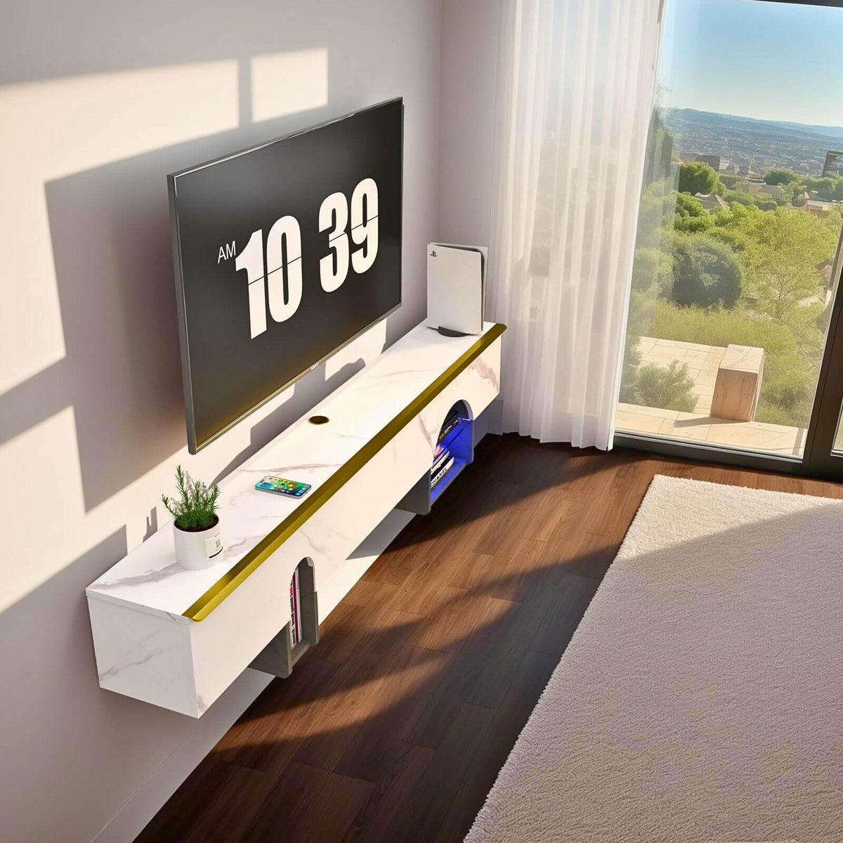 Custom Cubix Floating TV Stand