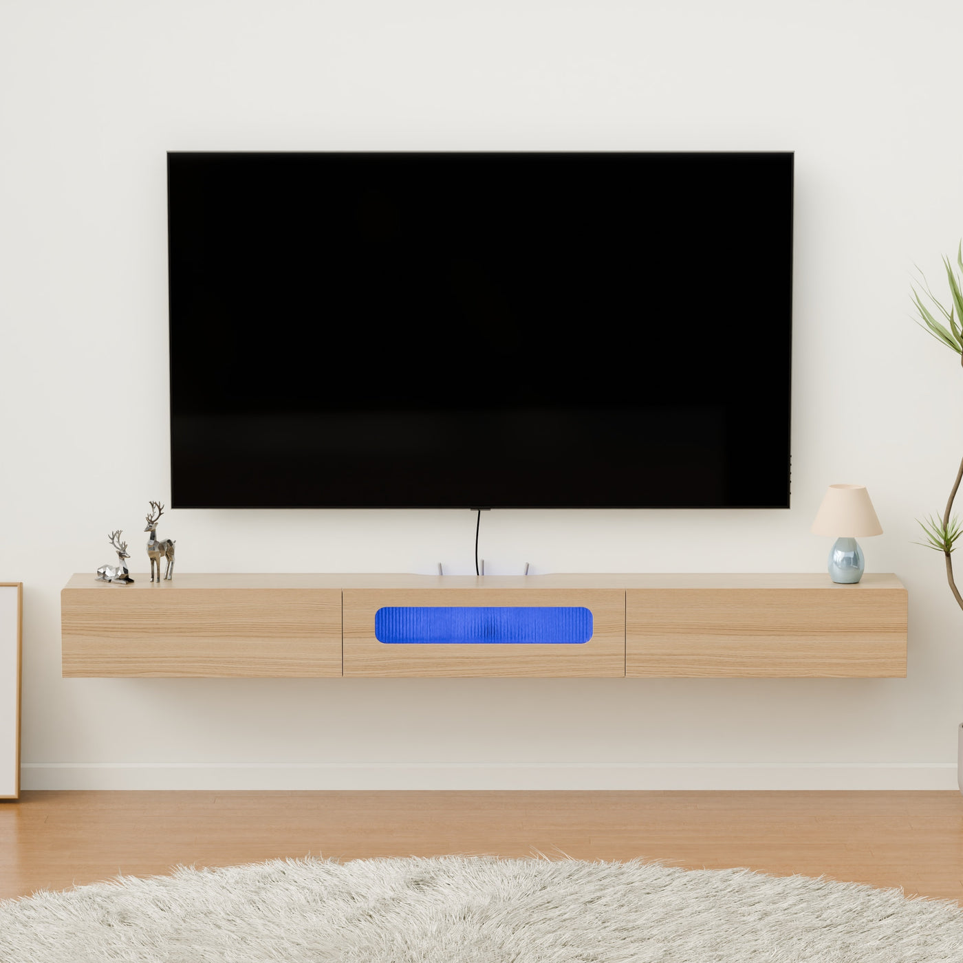 Modern Wood Floating TV stand Shelves, Wall Desks - Floativa Furniture