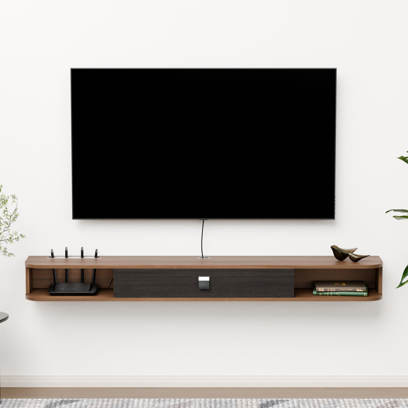 Modern Wood Floating TV stand Shelves, Wall Desks - Floativa Furniture