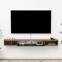 Plywood Narrow Floating TV stand Shelf for 65" 70", Entertainment Center