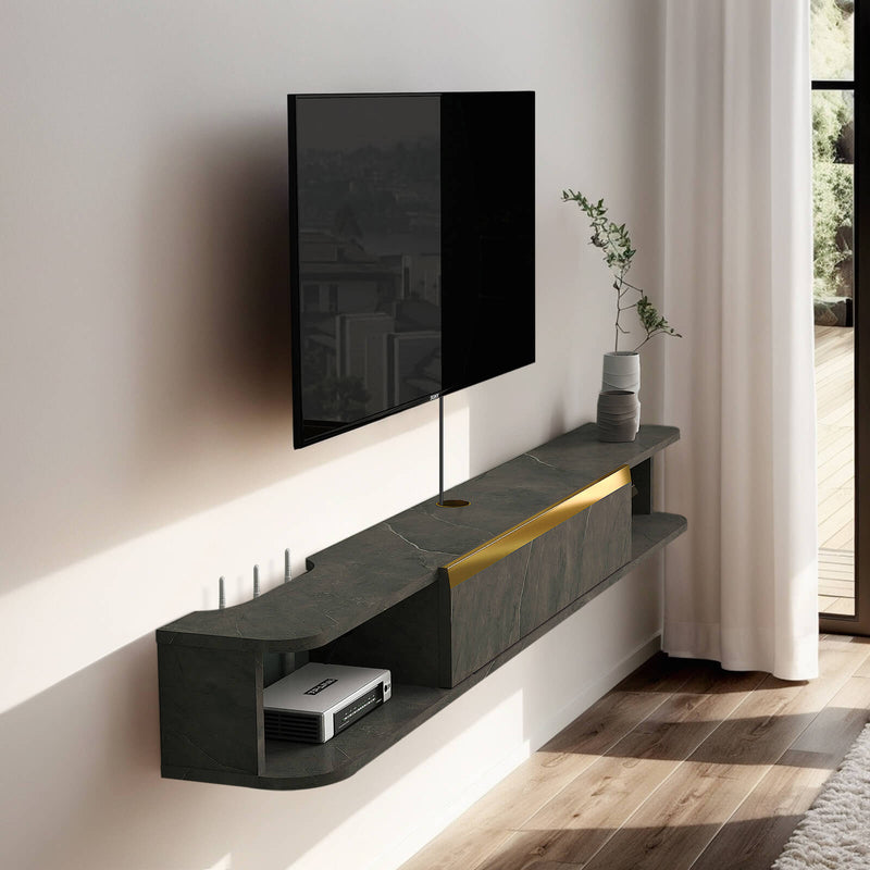 Modern Wood Floating TV stand Shelves, Wall Desks - Floativa Furniture