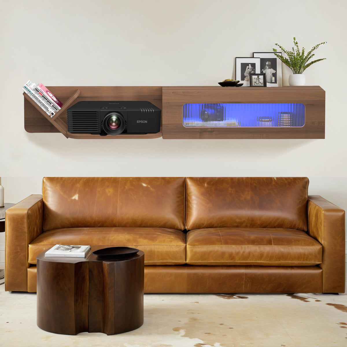 Custom Asymetrix Floating TV Stand
